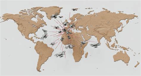 Global Drone Network Stock Illustration Illustration Of Font 383230872