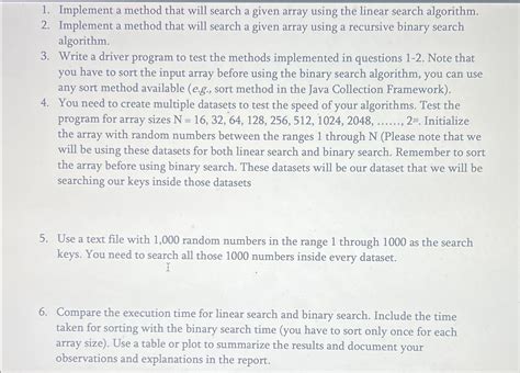 Solved Implement A Method That Will Search A Given Array
