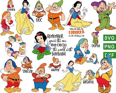 Disney Seven Dwarfs Svg Snow White Svg Seven Dwarfs Quotes Inspire Uplift