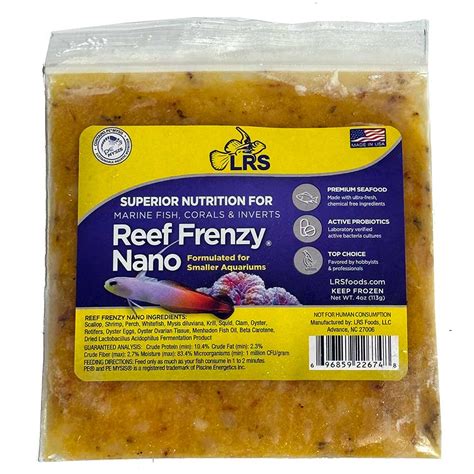 Lrs Reef Frenzy Nano 4 Oz Pack Superior Nutrition All In One Frozen