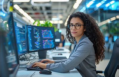 Ai Executive Runs Code In Data Center Background Ai Executive Runs