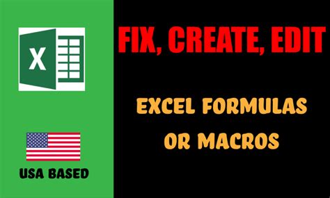 create or fix any excel formula or macro by ryankei88 fiverr