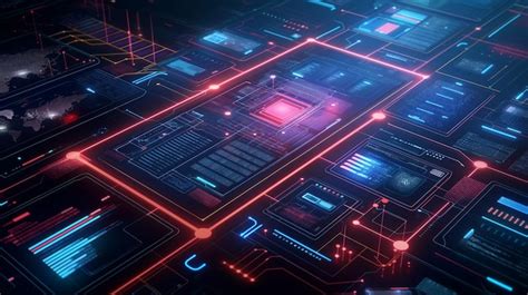 Premium Photo Futuristic Circuit Board With Integrated Technology Generative Ai