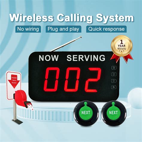 [cod] Queuing Number System Wireless Pager For Restaurant Ticket Machine Hospital Bank Take A