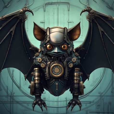A Robot Bat Digital Illustration Stock Illustration Illustration Of