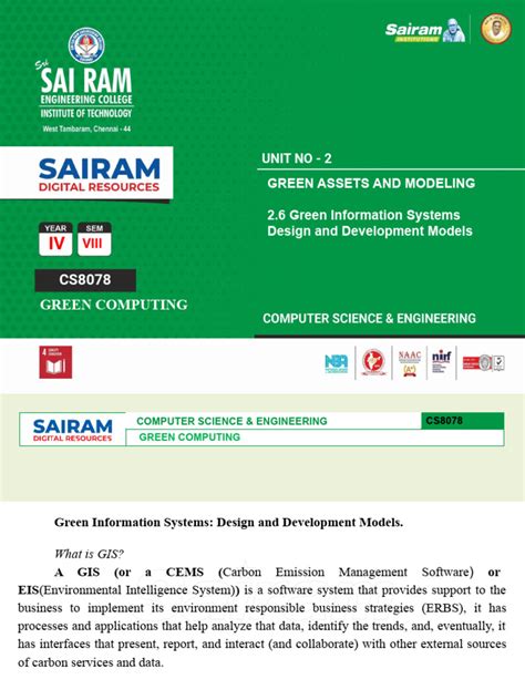 2 6 Green Information Systems Design And Development Models Pdf Geographic Information