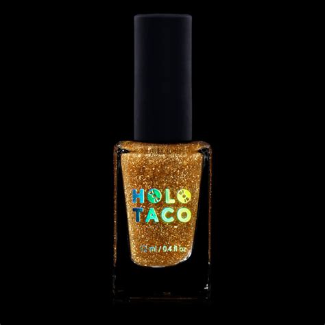 Metallic Gold Nail Polish With Glitter