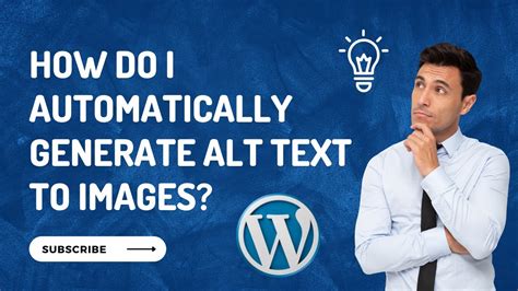 How To Add Auto Alt Attributes To Images In Wordpress Youtube
