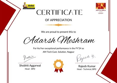 Adarsh Meshram On Linkedin Achievement Award Performance Grateful