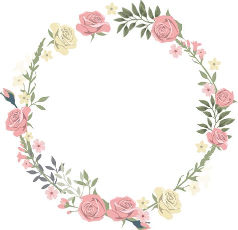 Clip Art Circle Flower Border At Jaclyn Dotson Blog