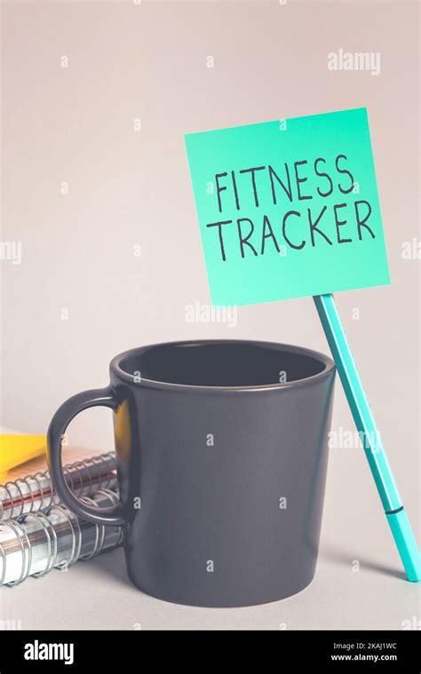 Hand Writing Sign Fitness Tracker Concept Meaning A Monitoring Device