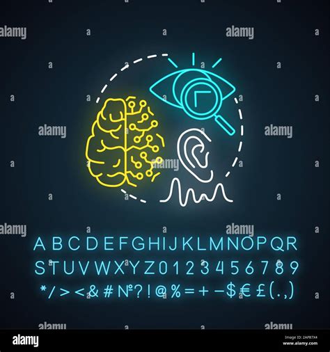 Vision Intelligence And Machine Learning Neon Light Concept Icon Smart Computer System Idea