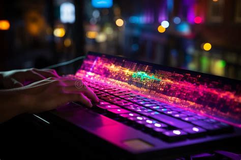 Human Hands Typing On Keyboard Concept Of Cybersecurity Hacking Data