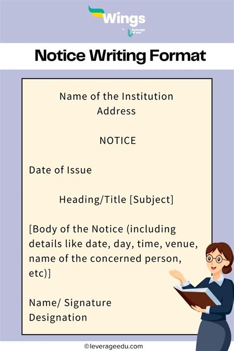 Notice Writing Format