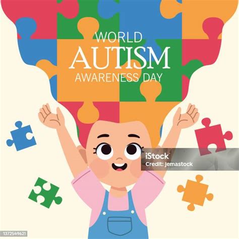 세계 자폐증의 날 포스터 자폐증에 대한 스톡 벡터 아트 및 기타 이미지 자폐증 낮 신경다양성 Istock