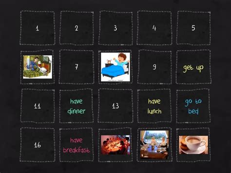 Routine Verbs Memory Game Parejas