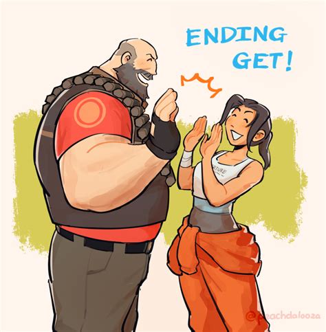 Peachdalooza Chell Heavy Tf2 Red Heavy Tf2 Portal Portal Series Portal 2 Team