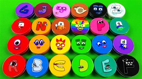 Alphabet Lore And Numberblocks Looking All Clay With Round Dinosaur Egg Lollipop Coloring