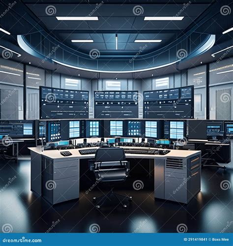3d Rendering Of A Large Modern Office Interior With A Lot Of Equipment Ai Generated Stock