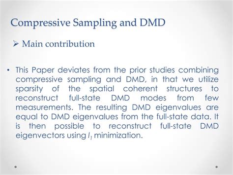 Ppt Compressive Sampling And Dynamic Mode Decomposition Powerpoint Presentation Id5466156