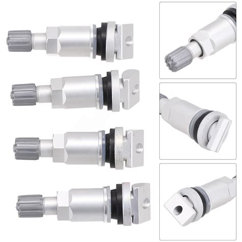 4pcs Tire Pressure Sensor Valve Repair Kit Tpms For Jaguar For Land Rover Metal Valve Stem Tire