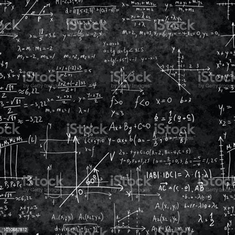 Vector Mathematical Seamless Texture With Various Mathematical Signs Figures And Calculations