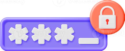 3d password field with padlock 35700015 png