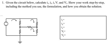 Given The Circuit Below Calculate I1i2i3v1 And