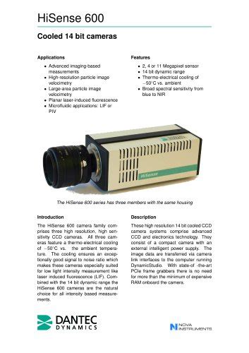 Tous Les Catalogues Et Fiches Techniques PDF Dantec Dynamics A S