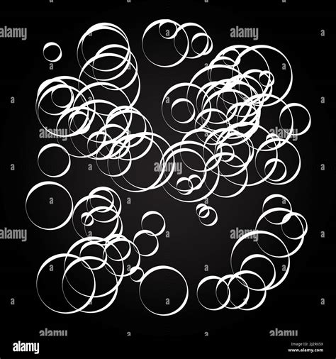 Random Chaotic Overlapping Circles Composition Randomness Concept