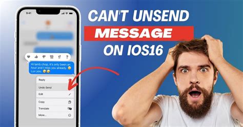 Why Cant I Unsend A Message On Imessage Ios 16