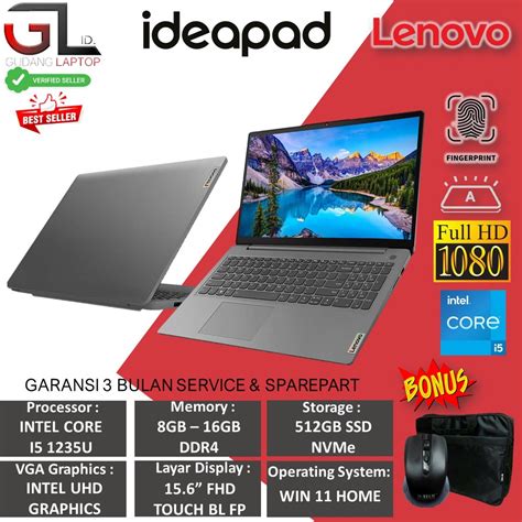 Jual Laptop Murah Lenovo Ideapad Slim I Intel I U Gb Gb Fhd Backlit