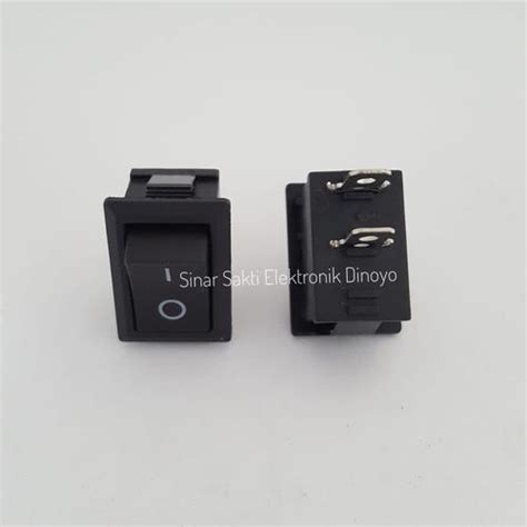 Jual Saklar Rocker Switch On Off Hitam Pin Kaki Listrik Kecil Kota Malang Sinar Sakti