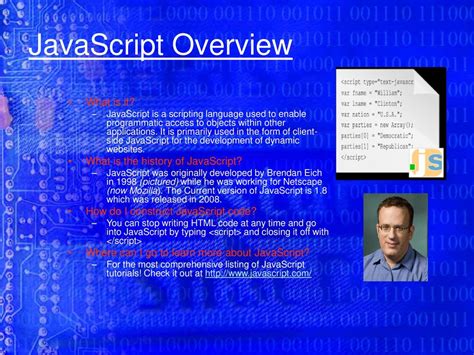 Week 5 Javascript Overview Javascript Examples Ppt Download