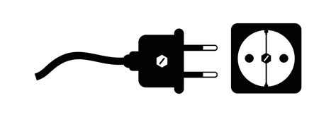 Vector Electric Plug And Outlet Socket Unplugged Cable Of Energy Disconnect Vector Illustration