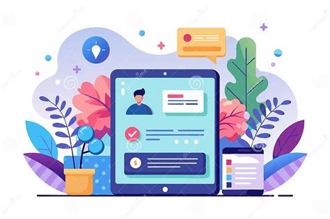 A Tablet Screen Shows A Customizable Login Interface With User Details And Engaging Visuals