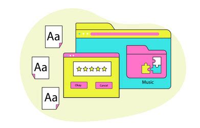 Retro Desktop Computer Interface Posters Vector Image