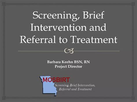 Ppt Screening Brief Intervention And Referral To Treatment