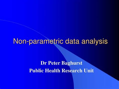ppt non parametric data analysis powerpoint presentation free