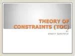 PPT Theory Of Constraints PowerPoint Presentation Free Download ID 6727505