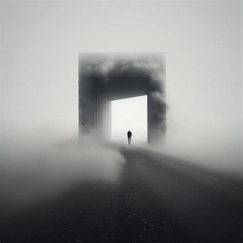 Premium Photo Abstract Image Of A Man In A Fog