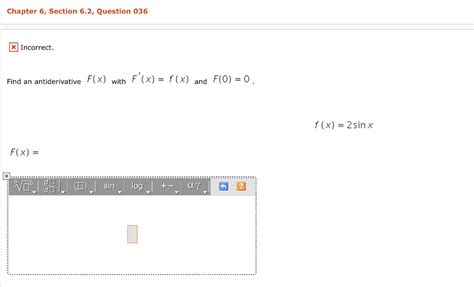 Solved Find An Antiderivative F X With F X F X And