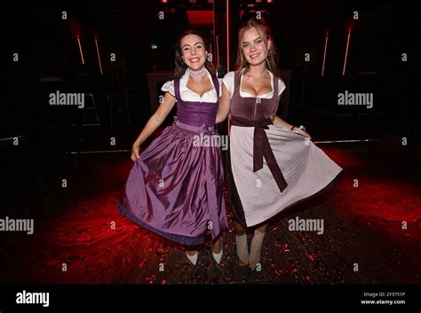 Munich Germany Th Sep This Year S Wiesnplaymate Vroni Sbrizzai L And Wiesnplaymate