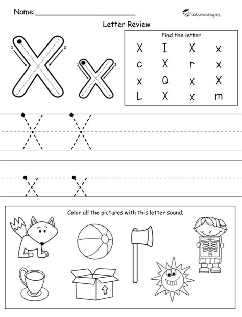 Letter X Worksheets For Preschool