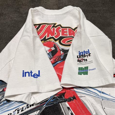 Vintage 90s Team Penske Racing T Shirt Colorful Depop