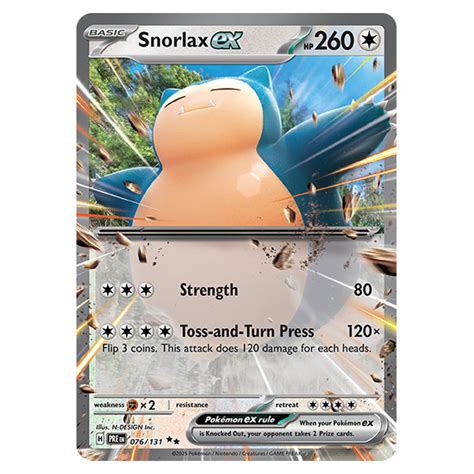 Pokemon Scarlet And Violet Prismatic Evolutions Snorlax Ex 0761