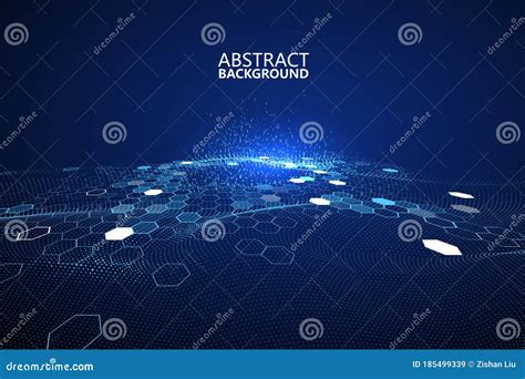 Matrix Of Countless Blocks Big Data Quantum Computer Conceptcloud Computing Stock