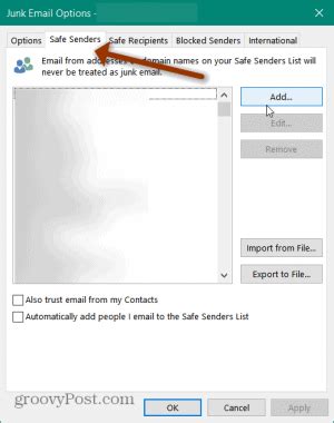How To Manually Add Contacts To Safe Senders List In Outlook