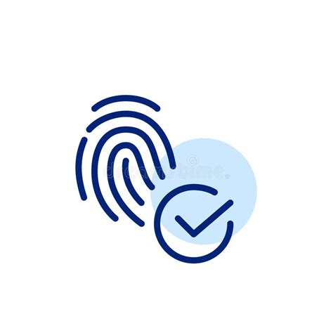 Fingerprint Recognition Passed Pixel Perfect Editable Stroke Stock