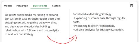 paragraph to bullet points converter generate with free ai